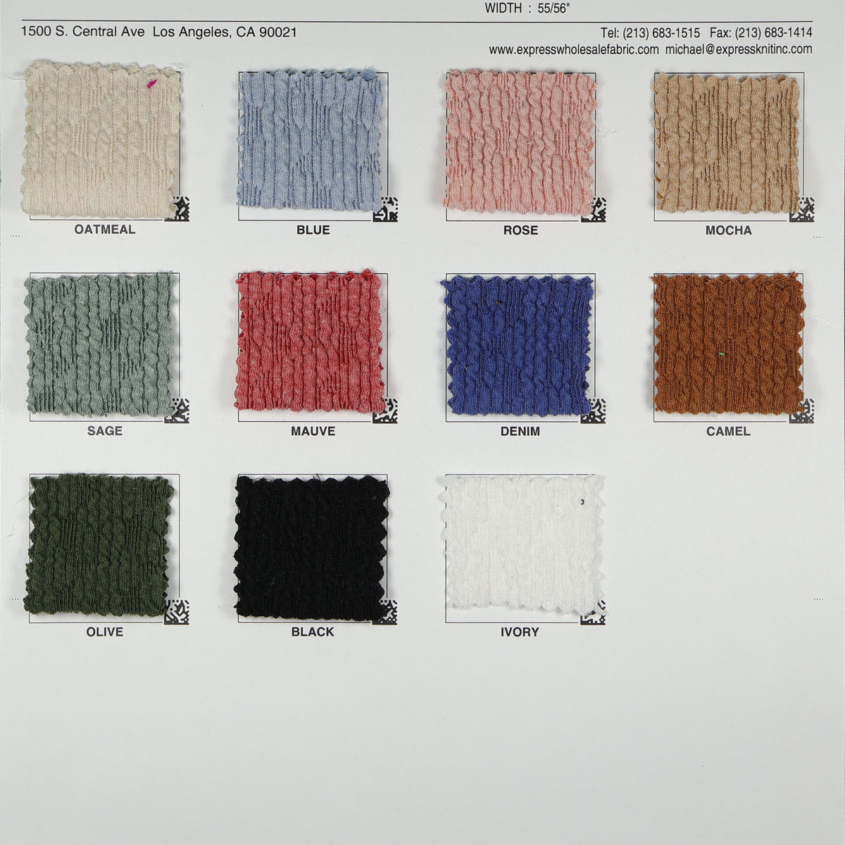 Puckered Solid Knit Fabric – Textured Stretch Fabric | Wholesale